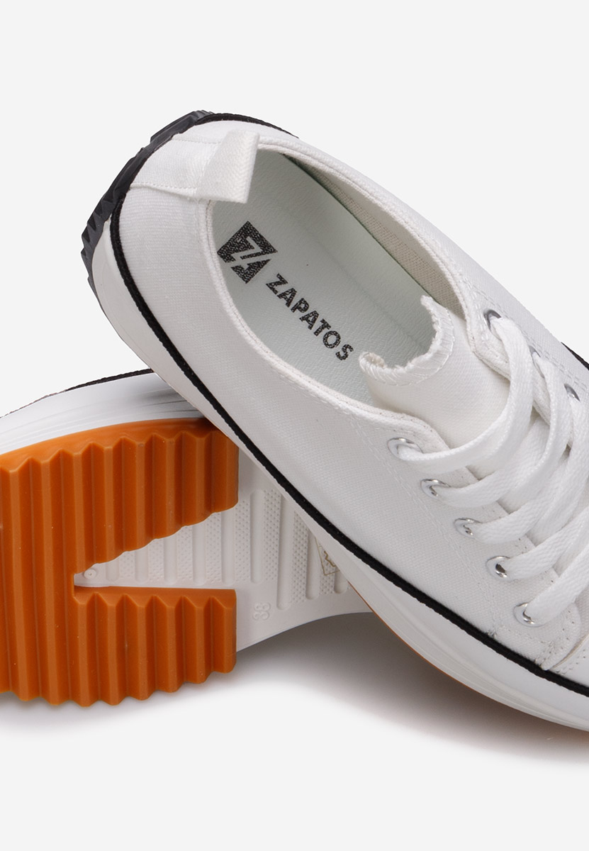 Tenisi cu platforma albi Doreida