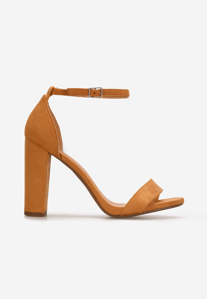 Sandale cu toc gros Palea camel